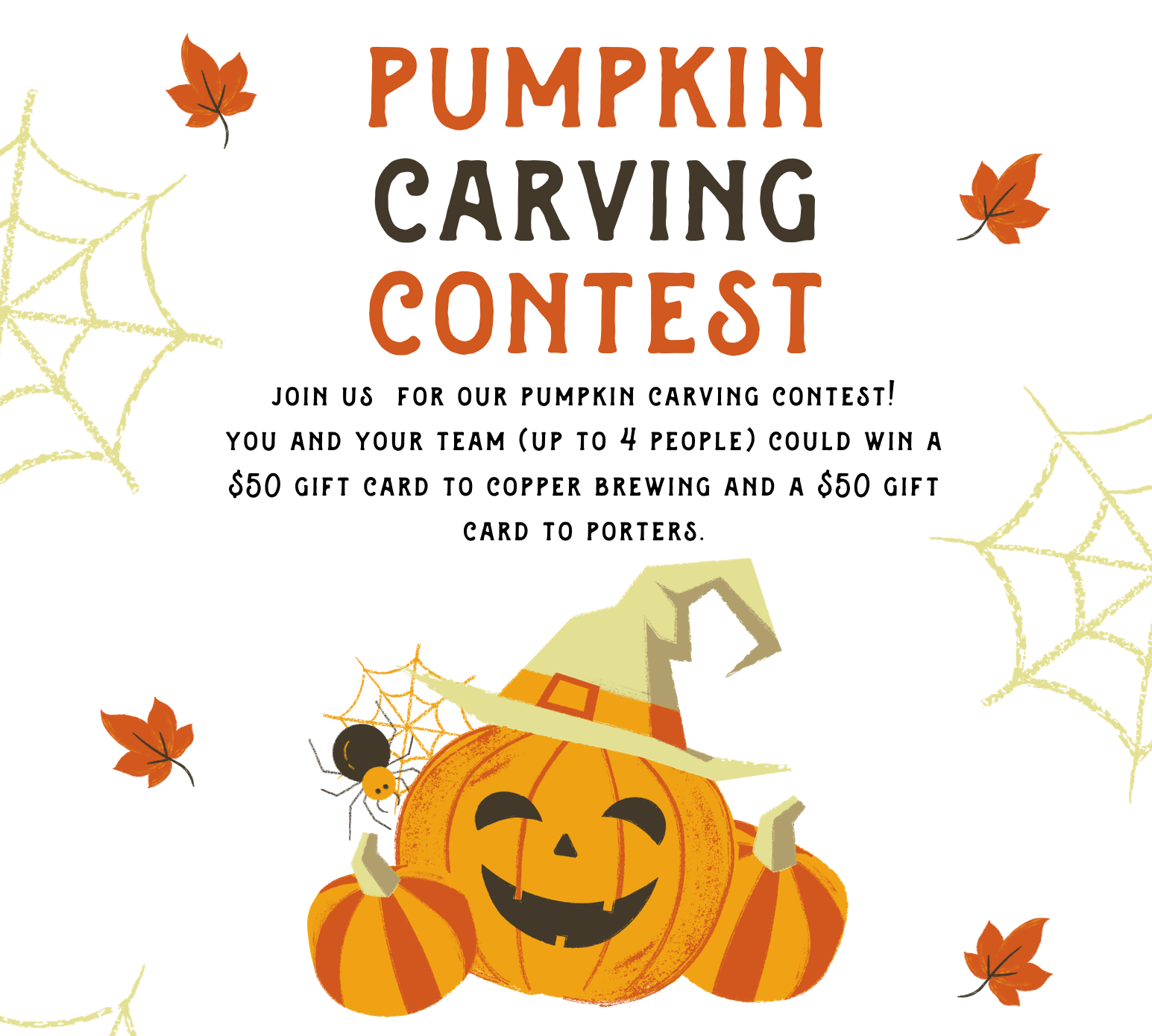Pumpkin Carving Contest 🎃 - Copper Brewing